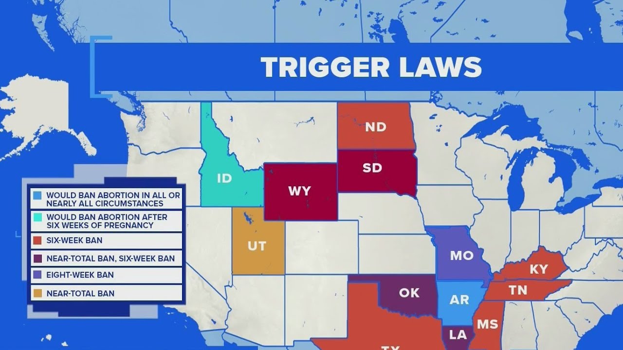 Abortion will be banned in states with trigger laws, following roe ...