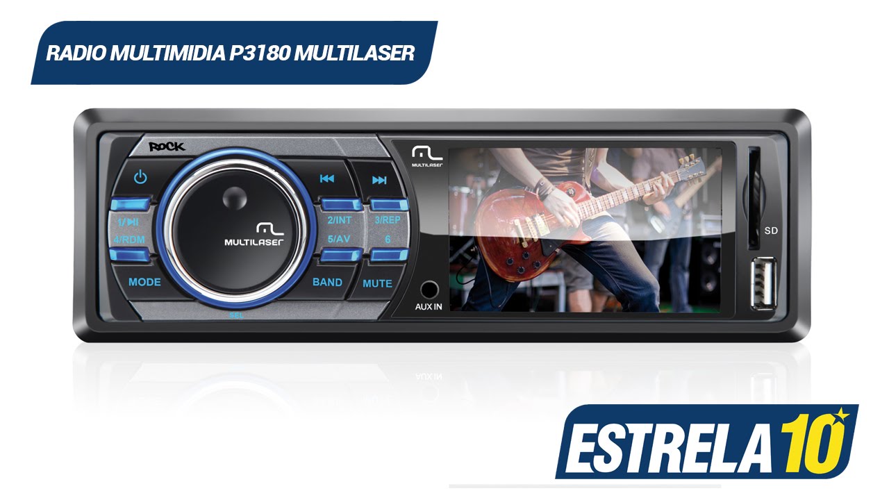 Rádio Automotivo USB MP3 com tela e TV dgital P3180 Multilaser - YouTube