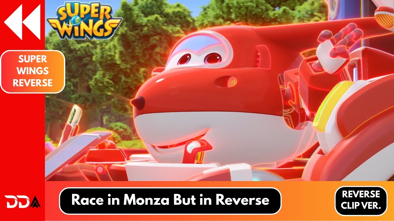 Race in Monza But in Reverse | Super Wings Reverse | Reverse Highlight ...