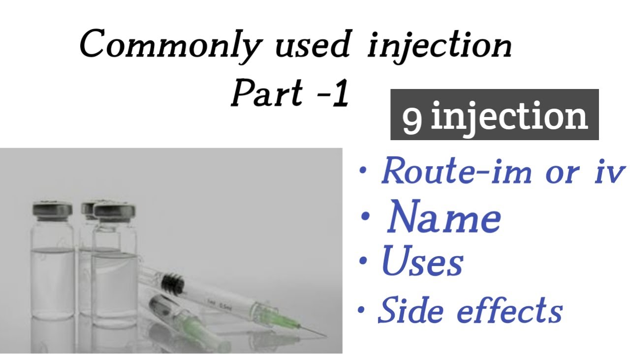 Most commonly used injections | Ampoule | in patients Hospital training ...
