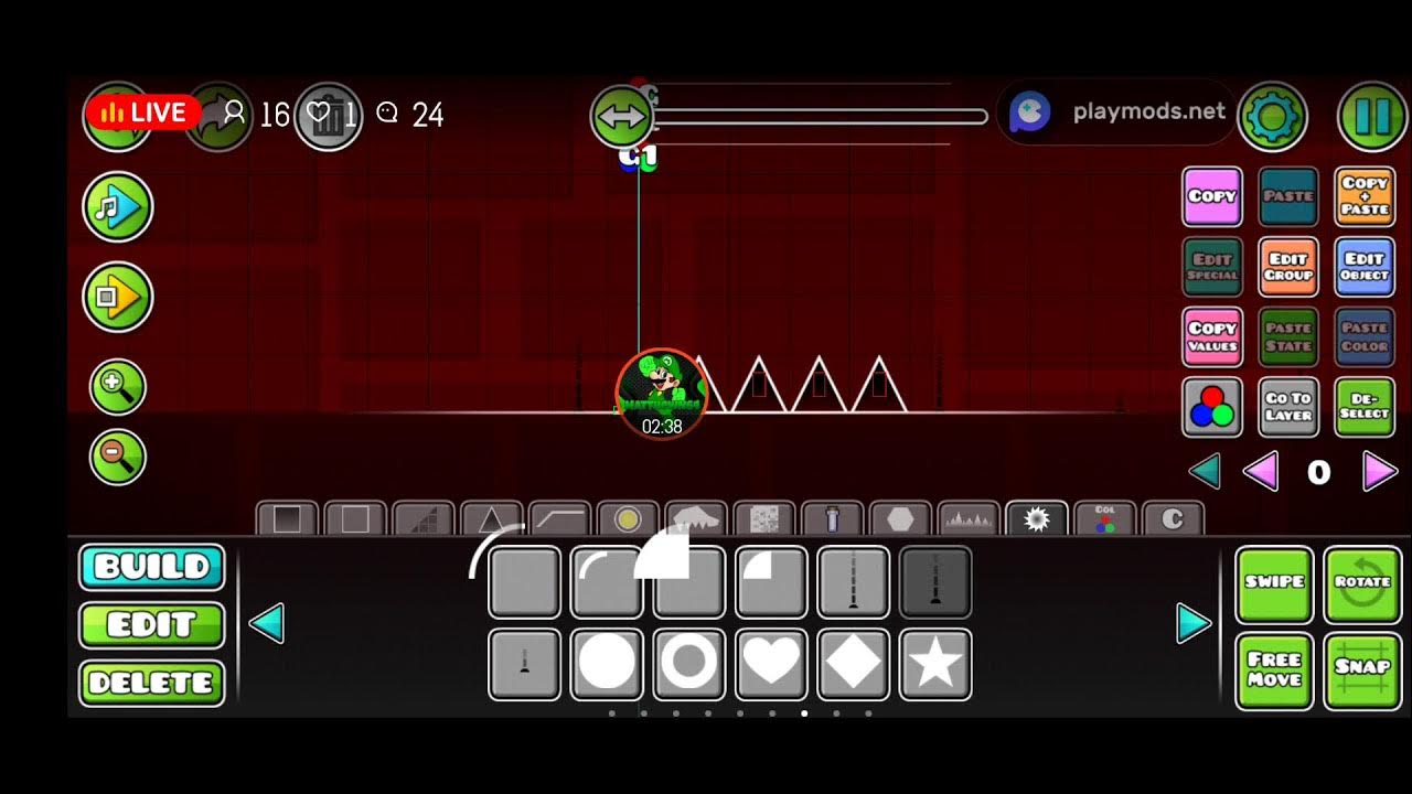 playing geometry dash - YouTube