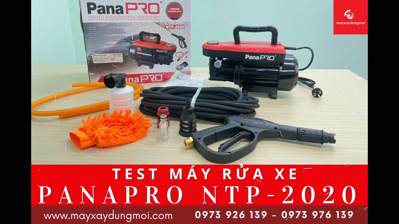 Test máy rửa xe Panapro NTP 2020 đánh bay rong rêu cứng đầu thử ngay ...