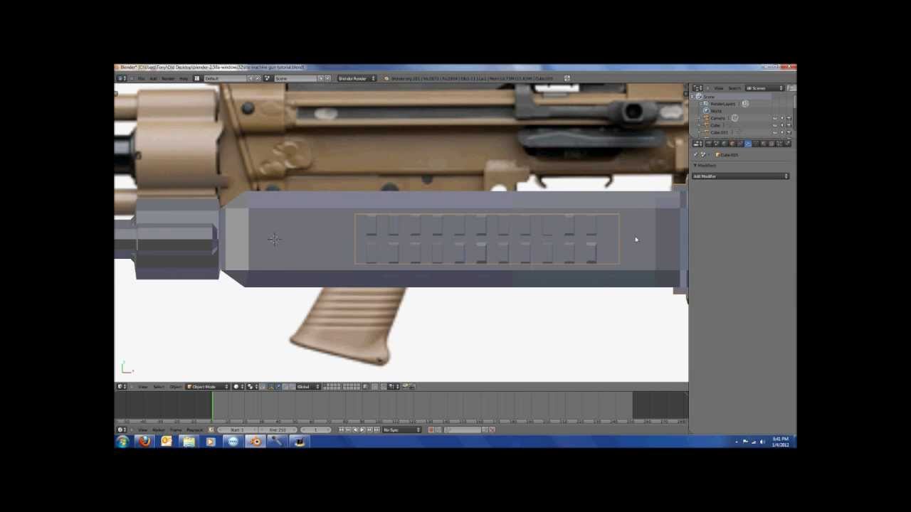 blender 2.6 lite machine gun tutorial part 5 of 7 (with voice) (1080p ...
