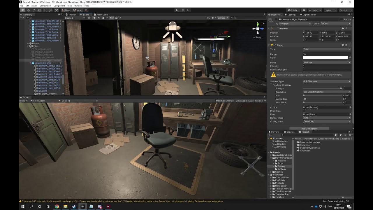 Unity Shadows Not Connecting To Objects (Shadow bias Solution) - YouTube