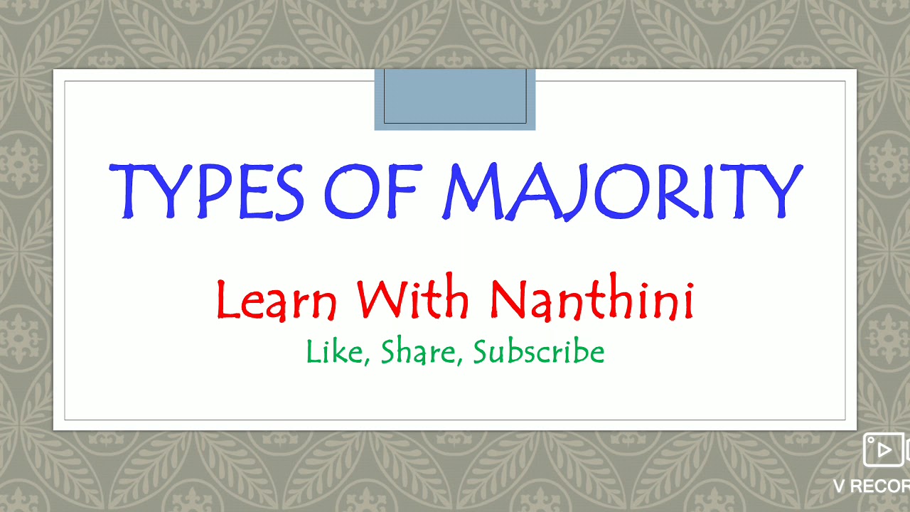 Types of Majority - Absolute Majority #TNPSC #TYPESOFMAJORITY - YouTube