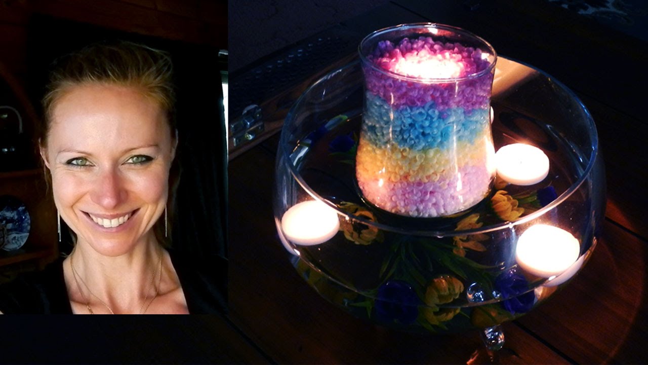 How to make easy rainbow candle - YouTube
