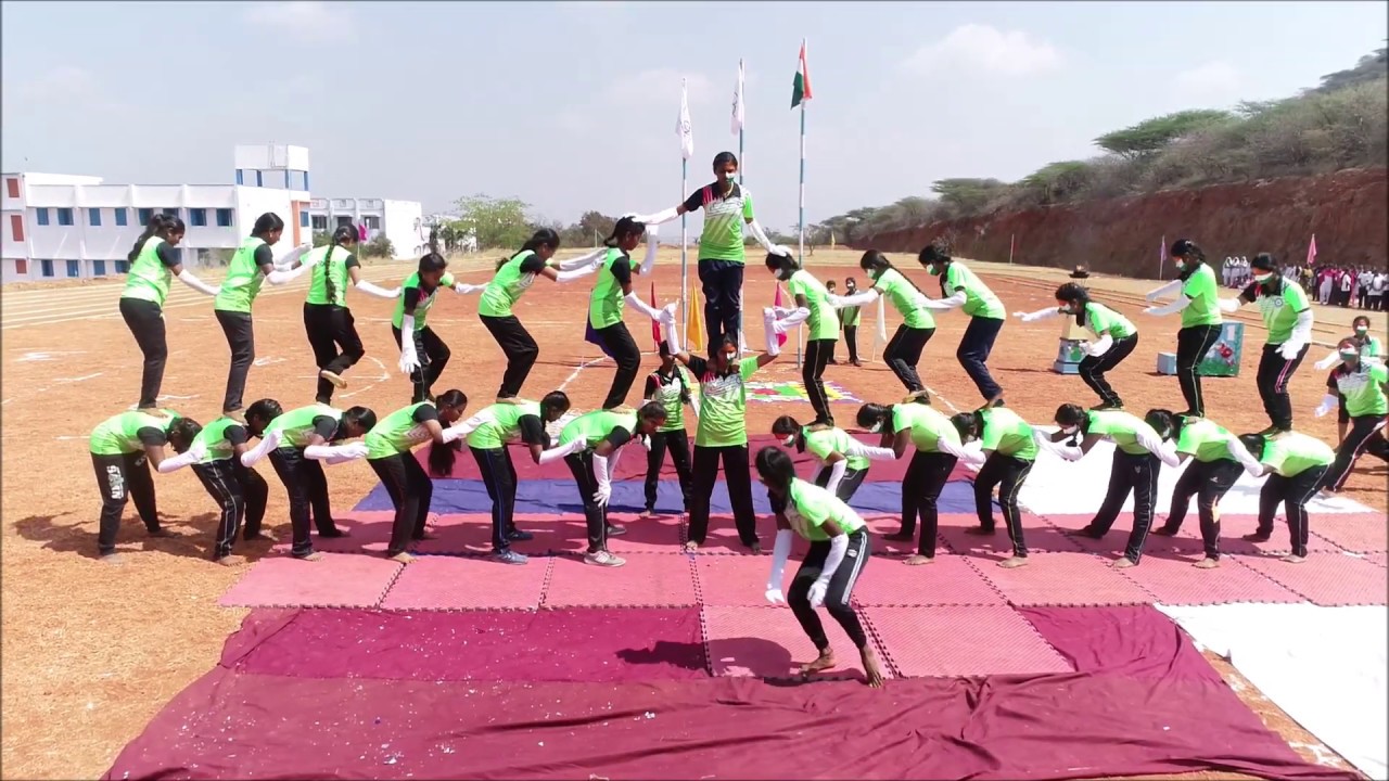 Pyramid Formation - NS College of Arts and Science sports day - YouTube
