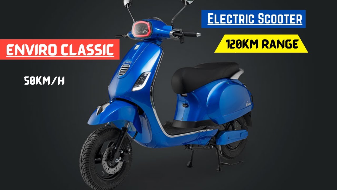 Enviro Classic Electric Scooter - 120km Range Single Charge | Dual ...