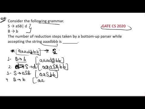 Compiler Design PYQ Gate CS 2020 - YouTube