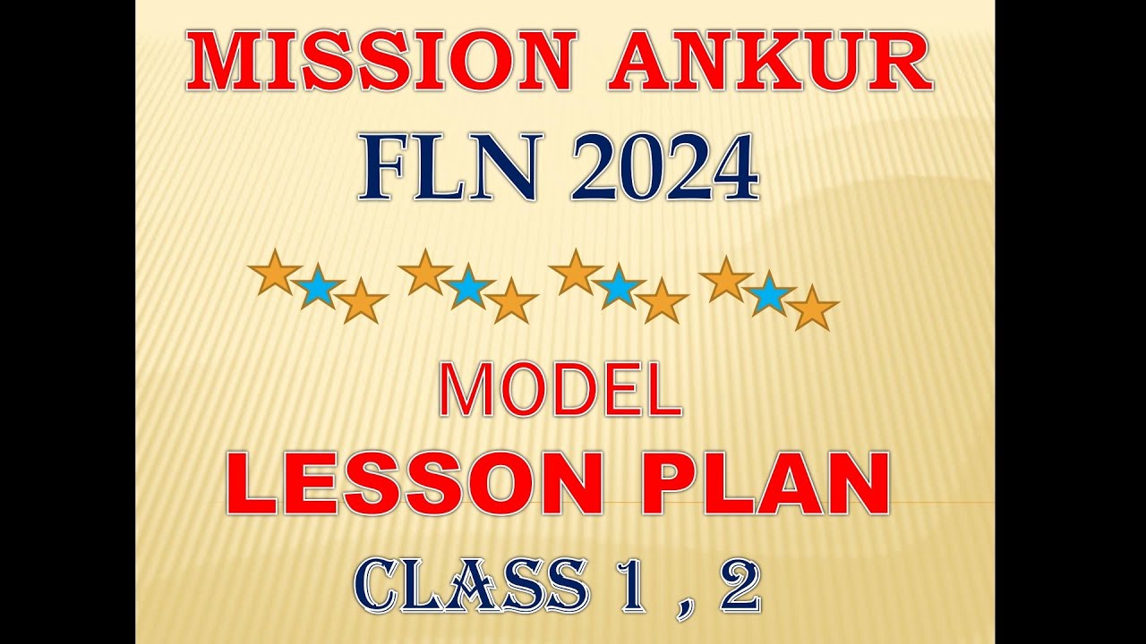 FLN: Lesson Plan (पाठ योजना) विषय अंग्रेजी Class 1&2 - YouTube