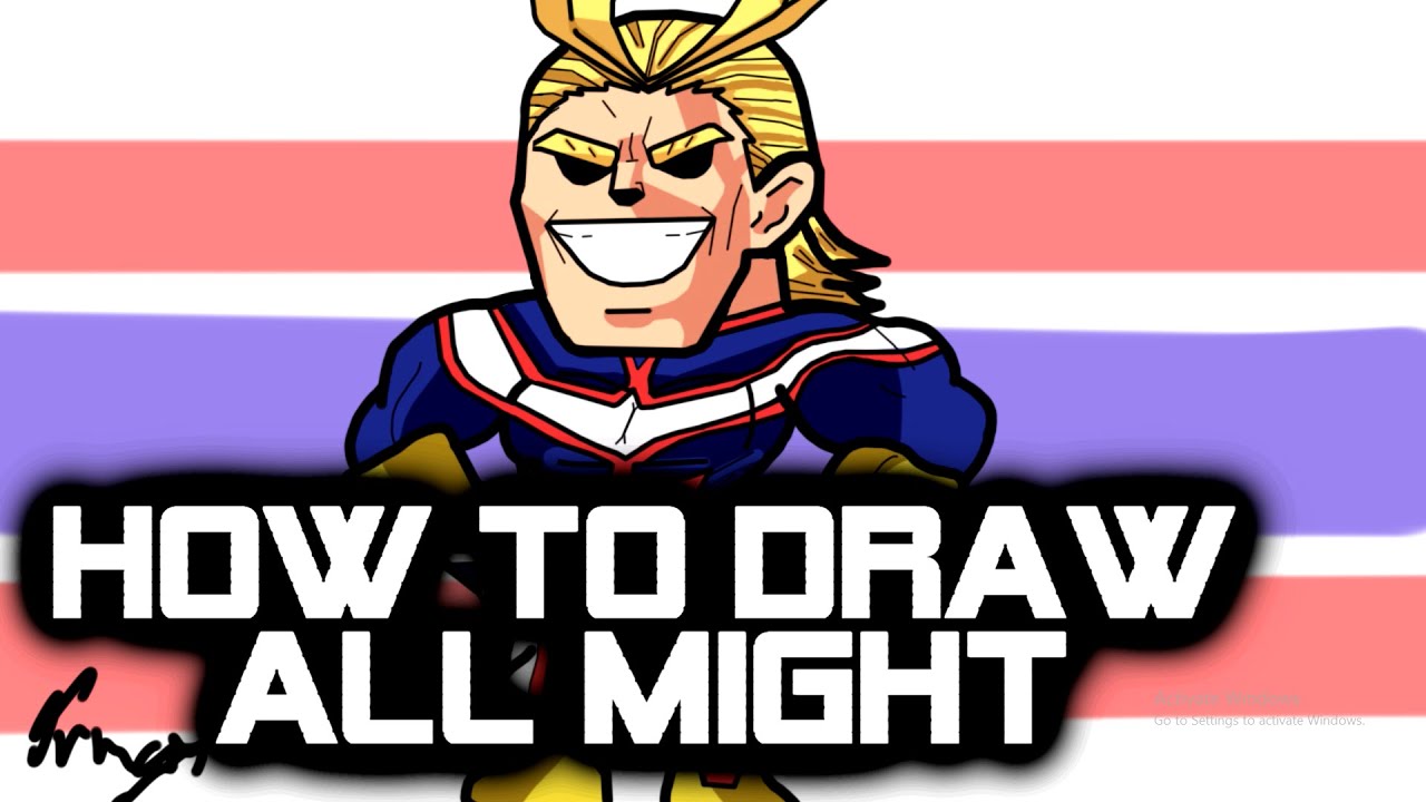 How to draw All Might - YouTube
