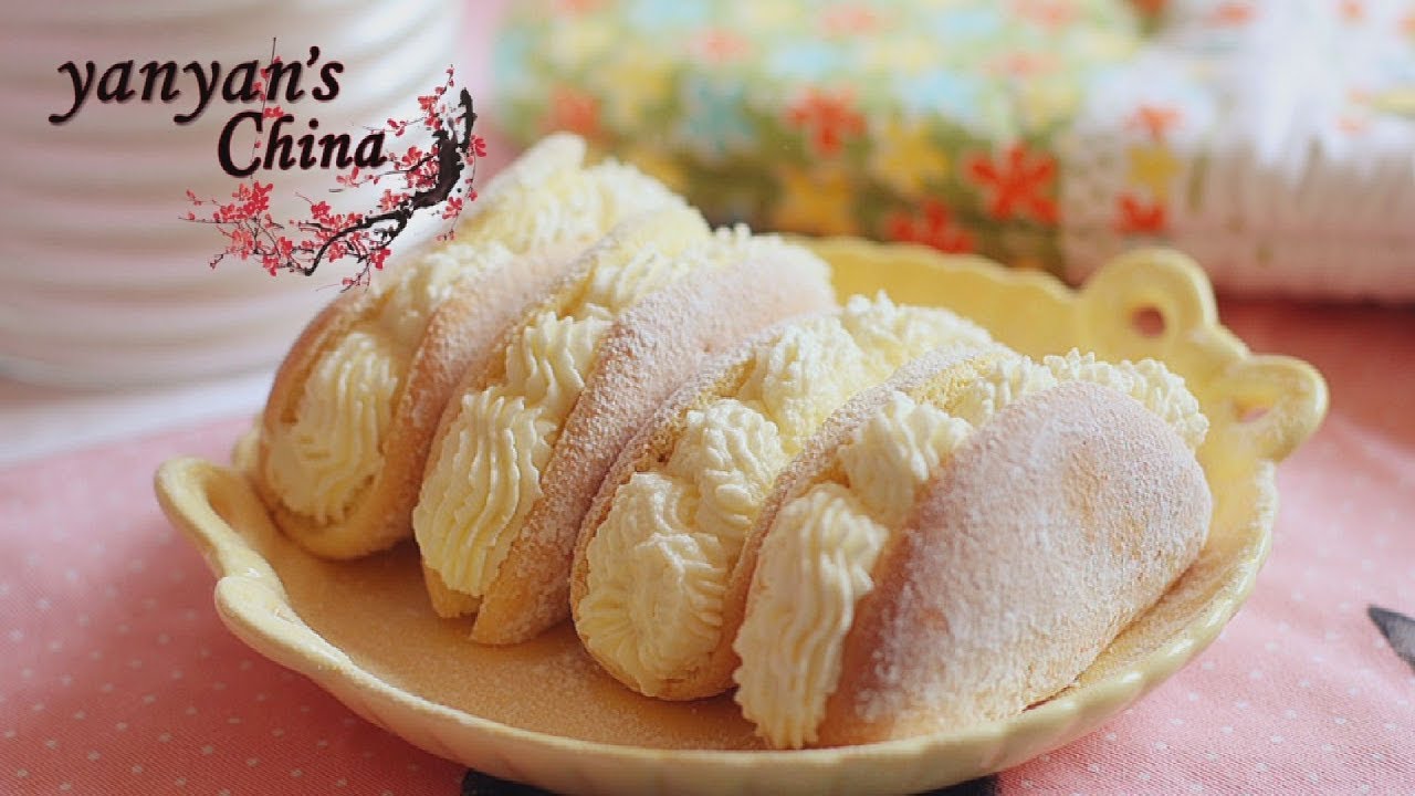 yanyan's China -- Yuanbao Cake E119 奶油元宝小蛋糕 - YouTube