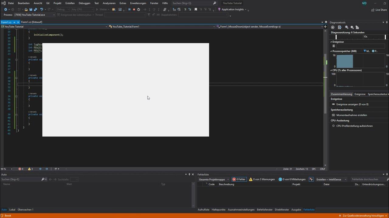 C# | Tutorial #001 | FormBorderStyle = None - Move - YouTube