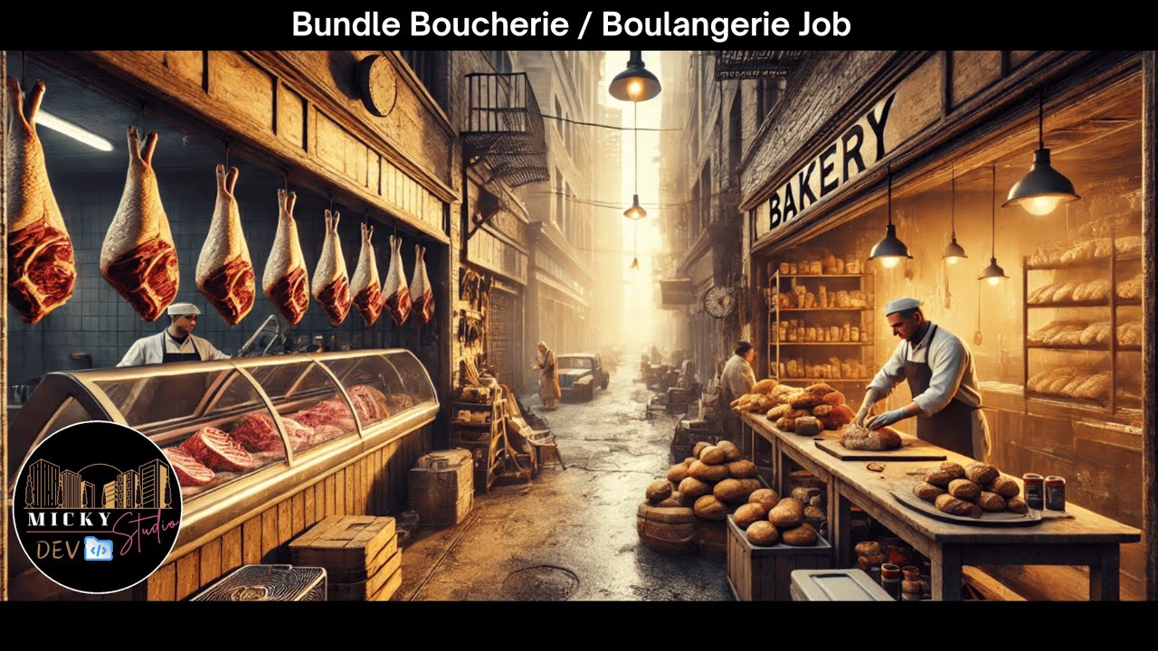[FIVEM ESX/OX] Boucherie & Boulangerie Job - YouTube
