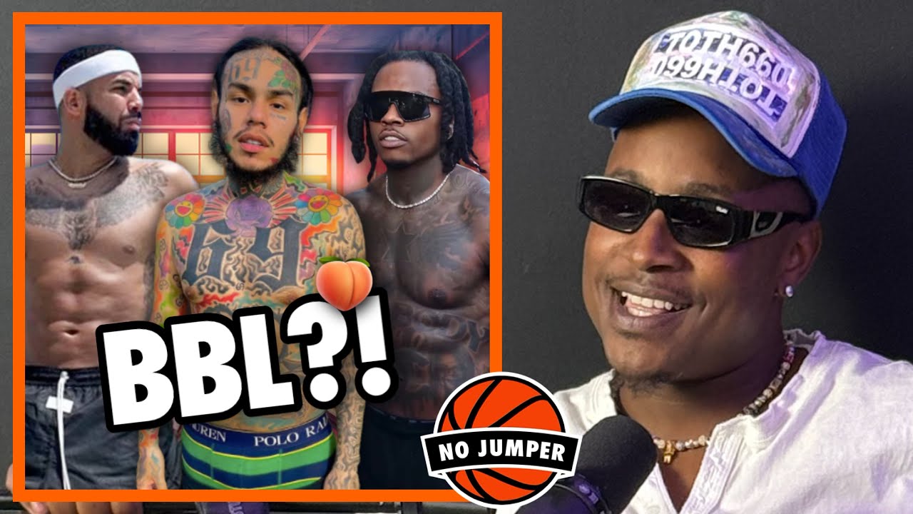 6ix9ine Says Gunna Got a BBL & Drake Has Fake Abs - YouTube