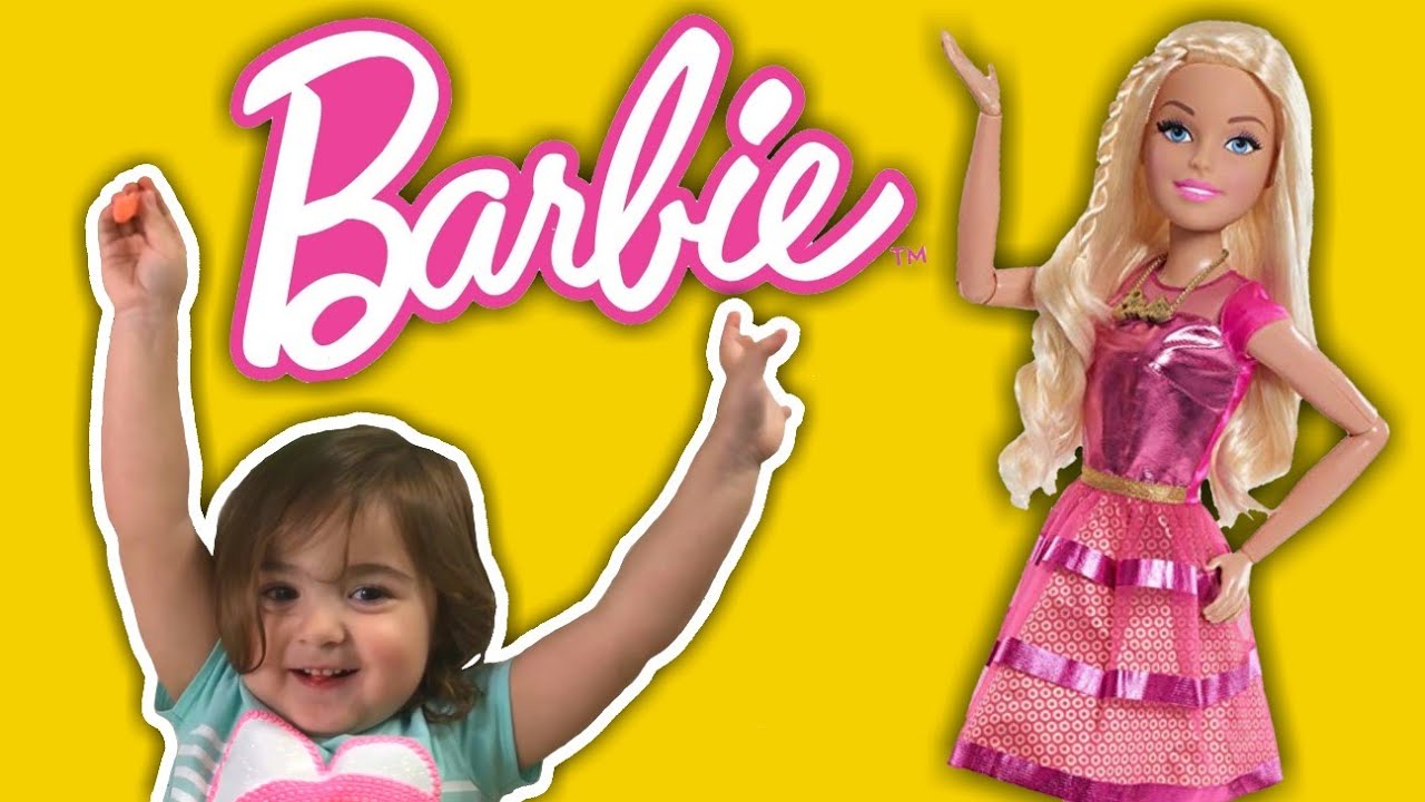 GIANT BARBIE SURPRISE!! Learning COLORS & Pretend Play Video For Kids ...