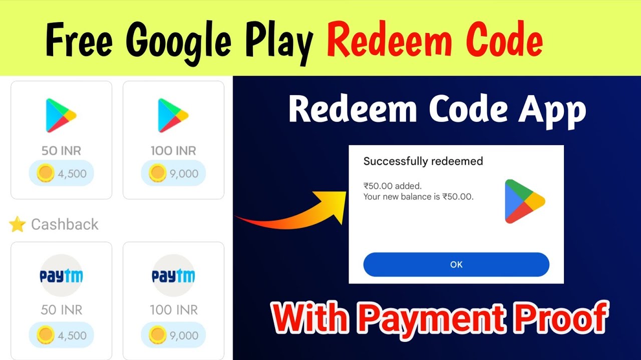 Free Google Play Redeem Code App 2023 :) KPG Tech - YouTube