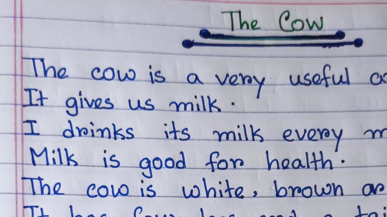 The Cow - Short Essay/Paragraph - YouTube