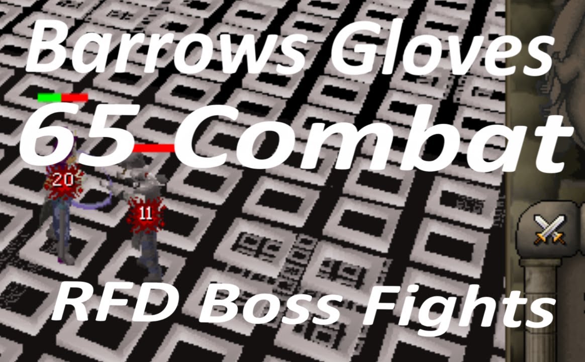 Runescape 2007 | Barrows Gloves at 65 Combat | RFD Boss Fights - YouTube