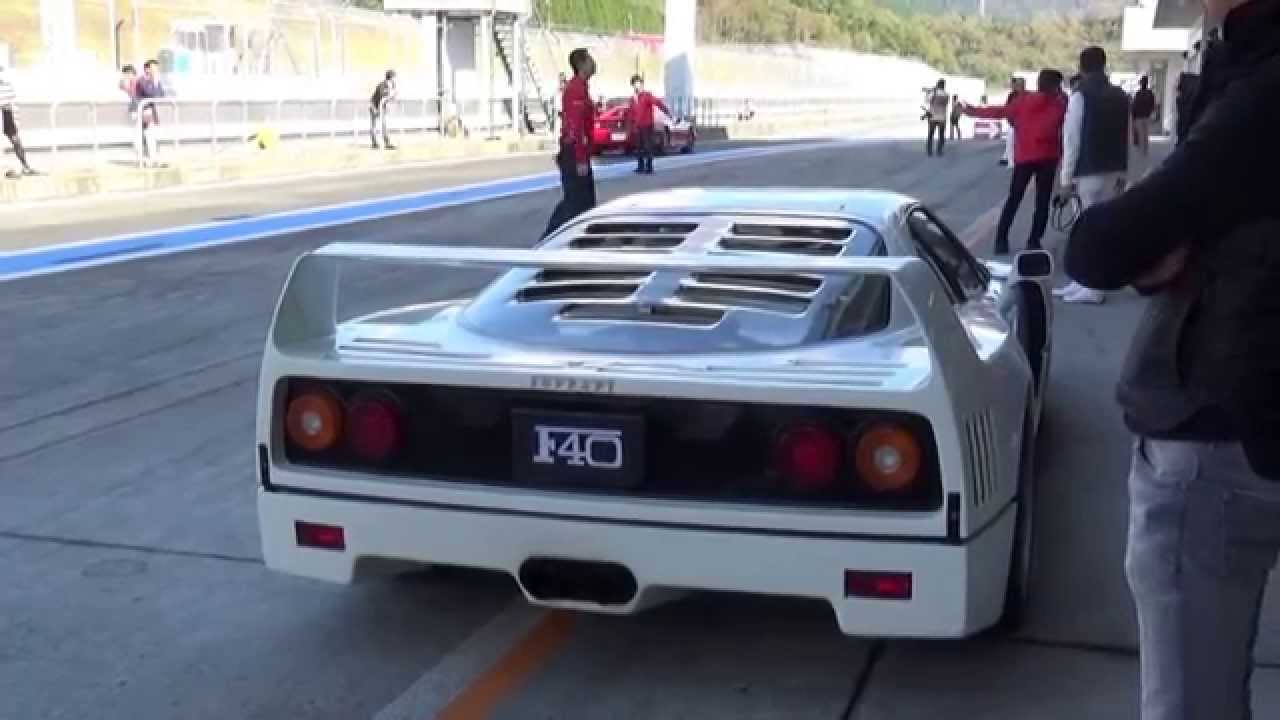 White Ferrari F40 On Track Exhaust - YouTube