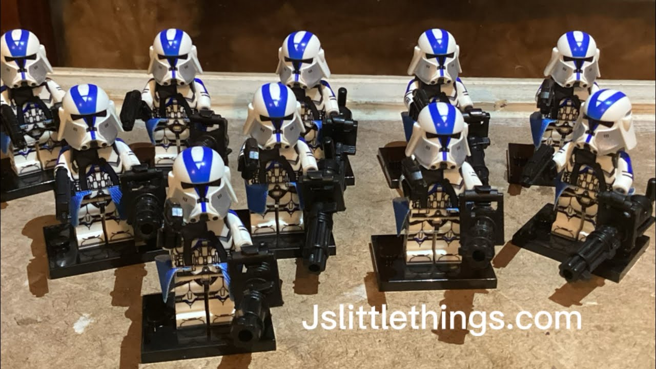 Lego custom 501st Heavy gunner clone trooper minifigures - YouTube