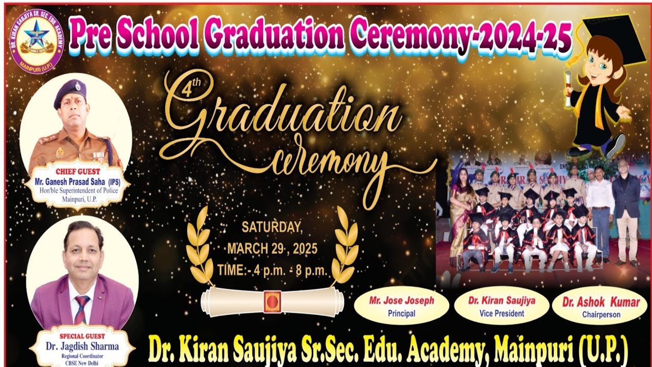 Ceremony of pre graduation day #no1school #mainpuri #youtube #trending ...