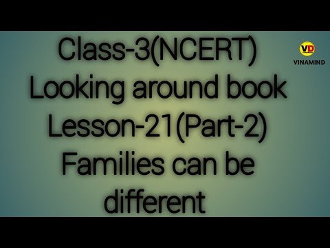 Class 3(NCERT), Looking around book, Lesson-21(part-2), Families can be ...
