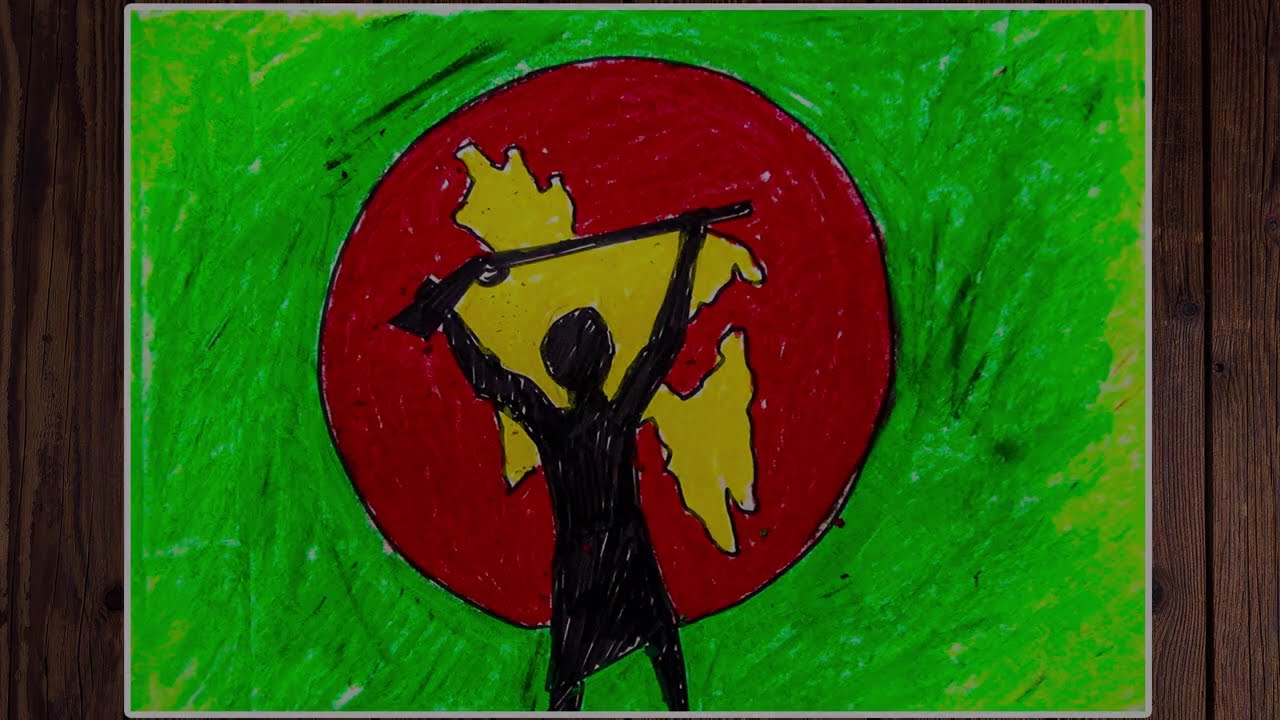 How to draw the scenery of Liberation war|| 26 March || victory day ...