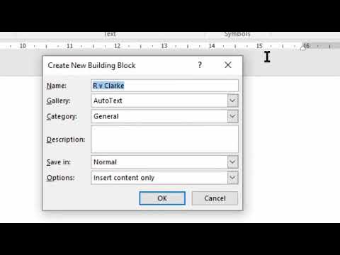 How to Add notes to Word in Auto Text - YouTube