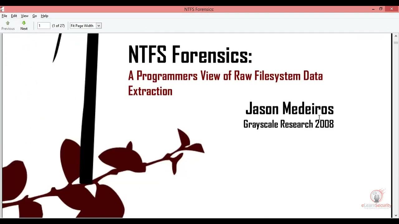 eDFP V1 course File & Disk Analysis Manually Analyzing File DataRuns 1 - YouTube