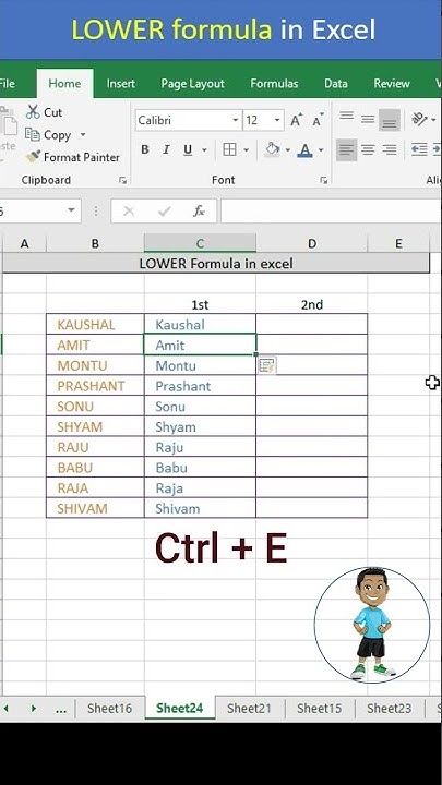 LOWER formula in excel #msexcel #excel #exceltips #exceltutorial #microsoftexcel #shorts # ...