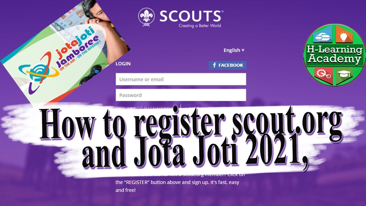 How to register scout.org and Jota Joti 2021 - YouTube