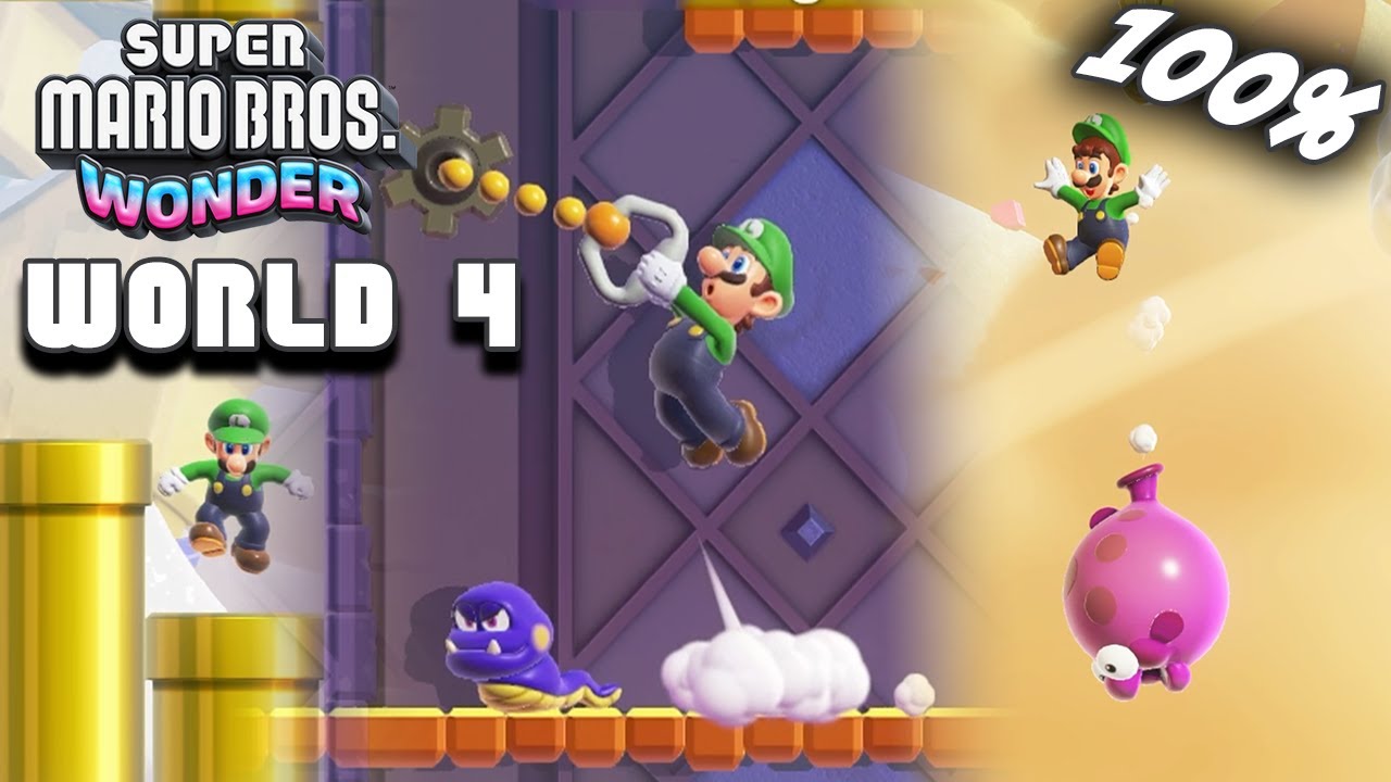 Super Mario Wonder is PEAK Nintendo! World 4 100% - YouTube