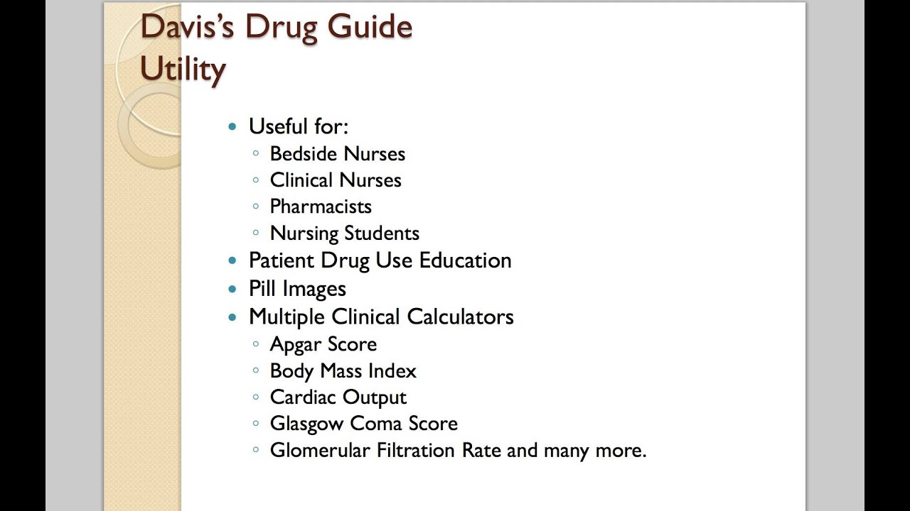 Davis's Drug Guide - YouTube
