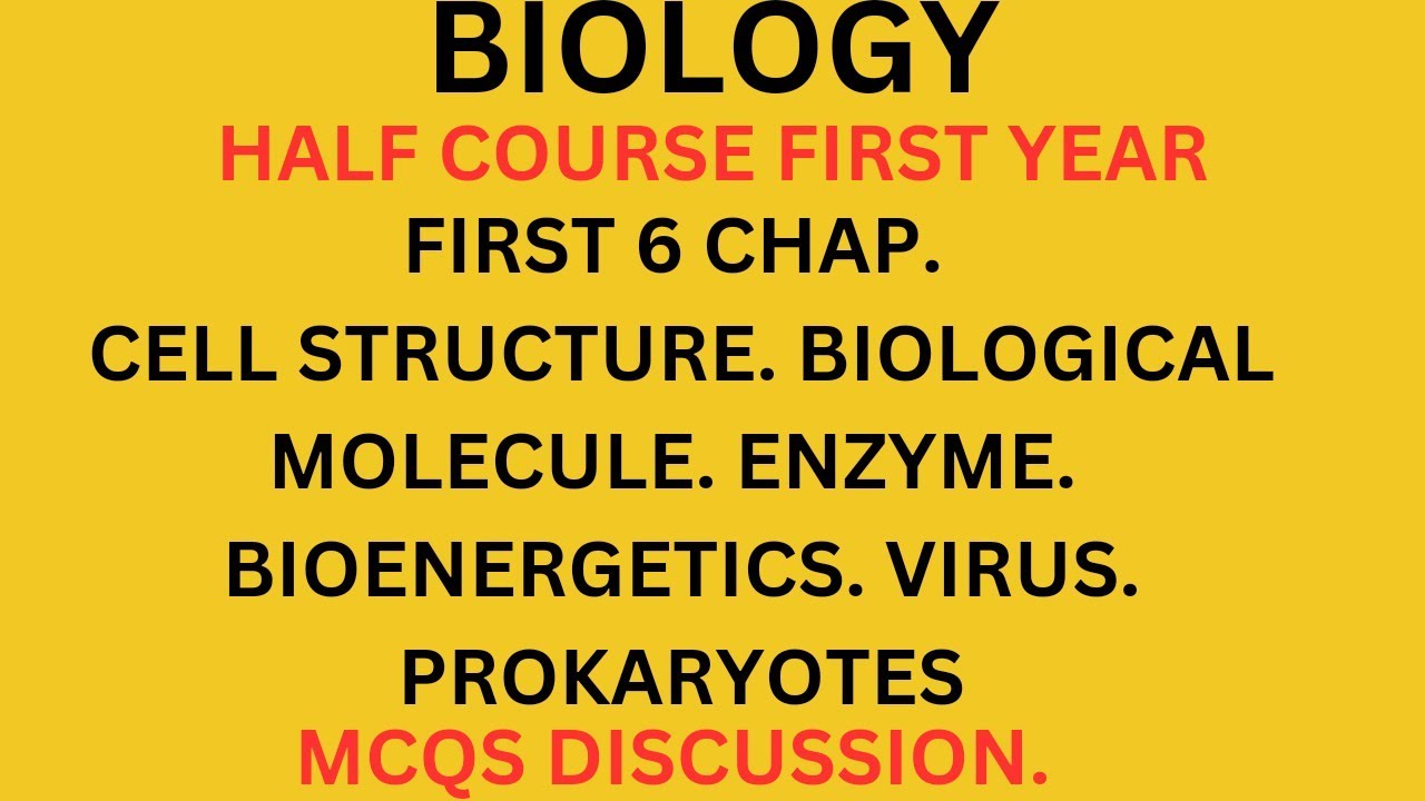 bio half course first year first 6 chap mcqs discussion. - YouTube
