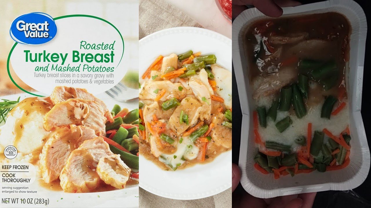 Great Value Roasted Turkey Breast with Mashed Potatoes Review! | EAT or ...