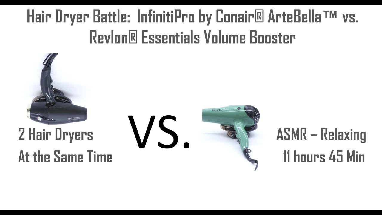 Hair Dryer Battle: InfinitiPro by Conair® ArteBella™ vs. Revlon ...