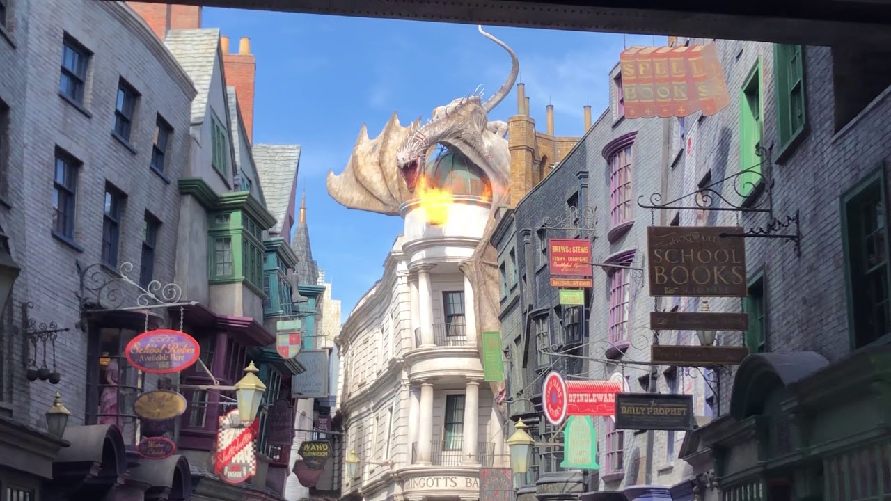 Fire Breathing Dragon in Universal Studios - YouTube