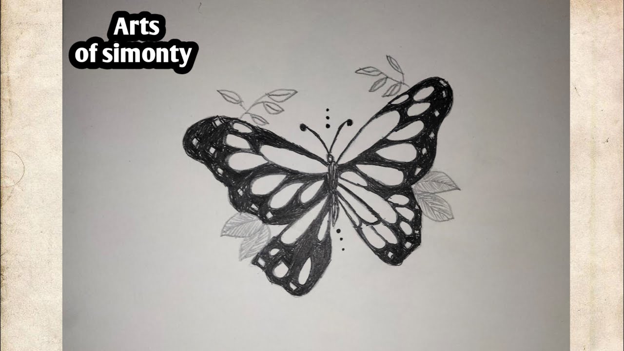 How to draw a butterfly || easy butterfly drawing step by step ...