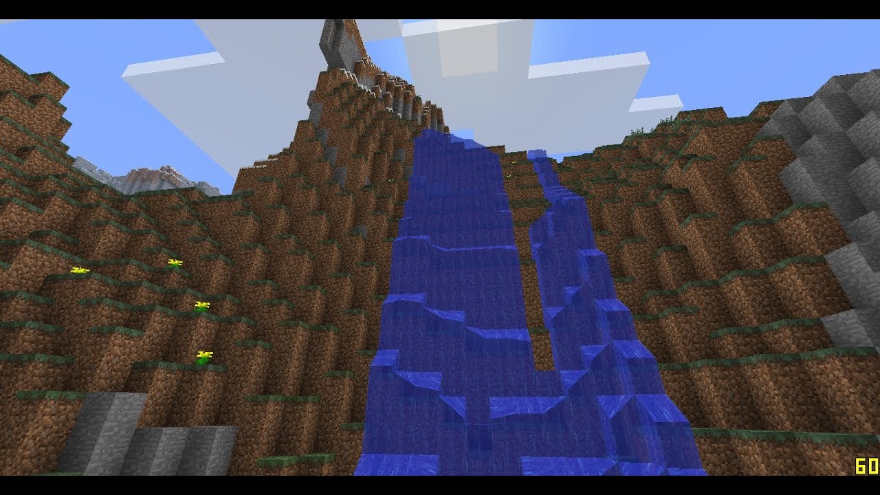 Minecraft 1.7 Snapshot: Waterfalls, Cliffs, Mountains! - YouTube