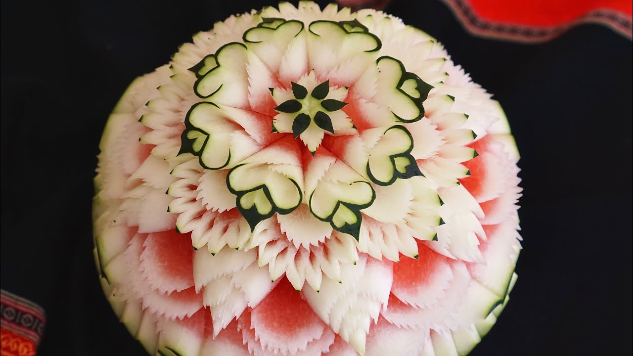 Awesome watermelon carving design | fruit carving | by chef namtarn ...