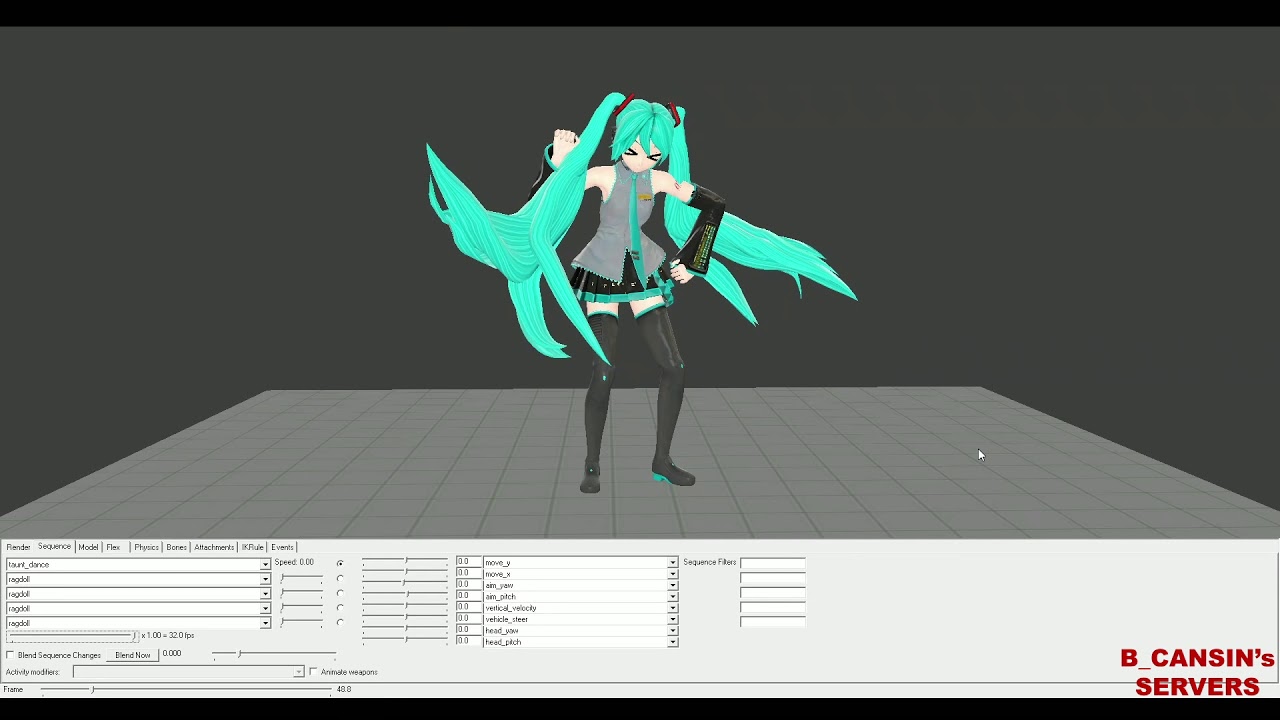 (hlmv/gmod) Hatsune Miku Project diva future tone Heads Player model ...