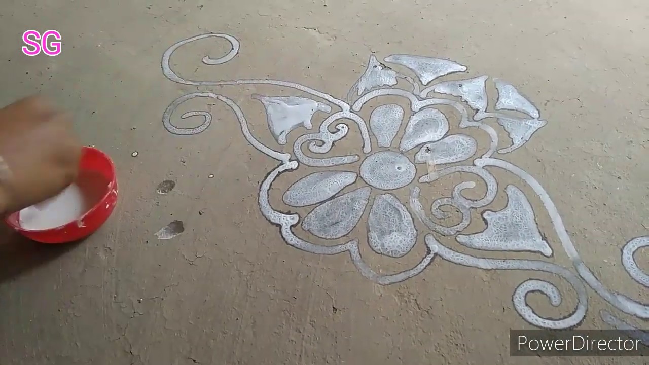 Border alpona //side design - YouTube