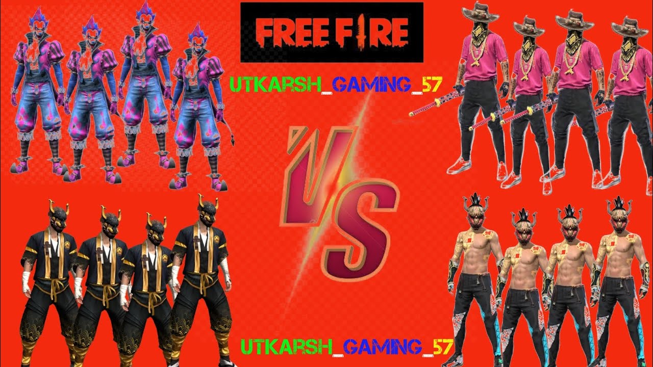 Free fire game play. With the song and Fight Team 'A' and Team 'B ...