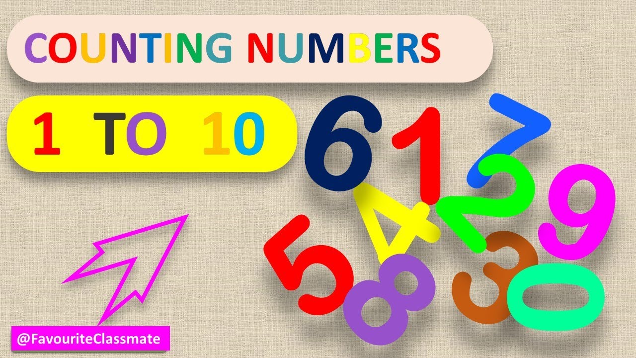 Counting Number Name 1 to 10 for Kids & Children | 12345 Numbers - YouTube