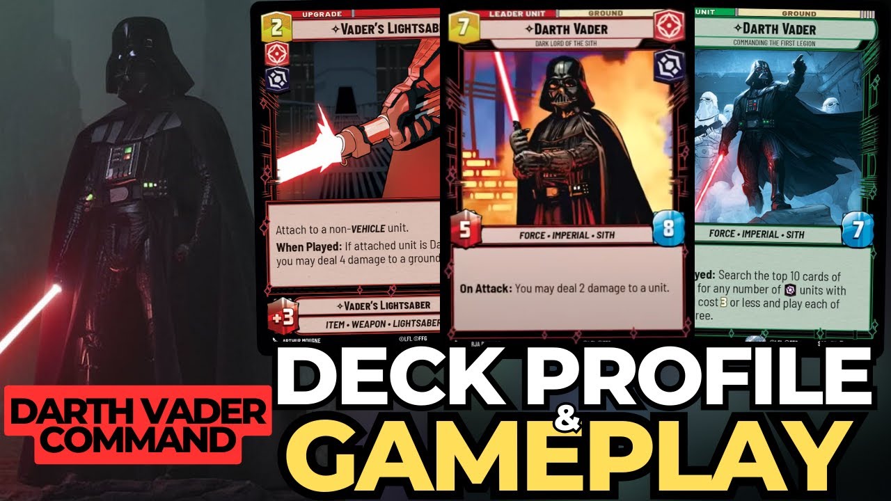 Star Wars Unlimited: Darth Vader (Command) Deck Profile & Gameplay ...