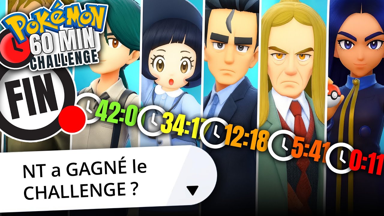 LIVE FINAL ! - Pokémon 60 MINUTES Challenge FIN - Pokémon Ecarlate 4K ...