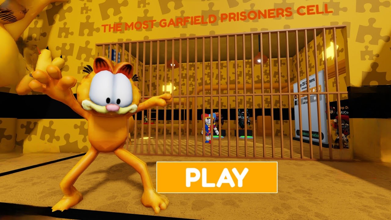 GARFIELD'S PRISON RUN! (Obby) = ROBLOX GAME - YouTube