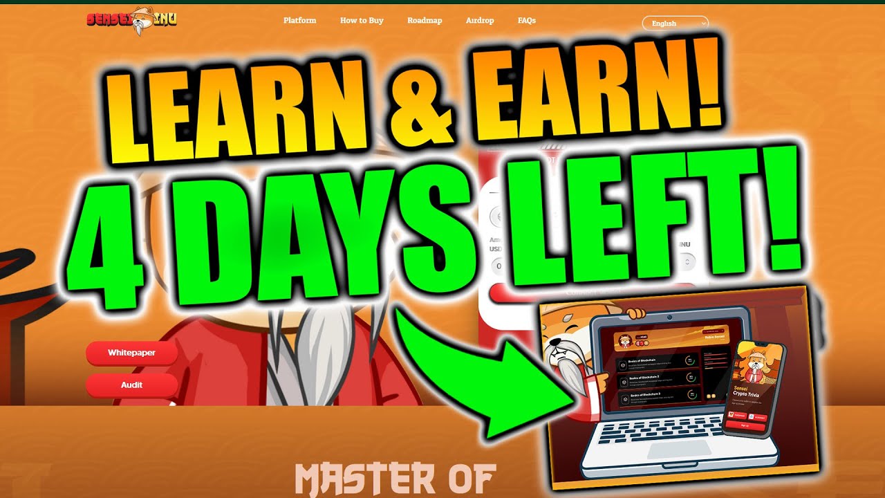 Sensei Inu - Learn While You Earn! - Sensei Crypto Trivia - YouTube