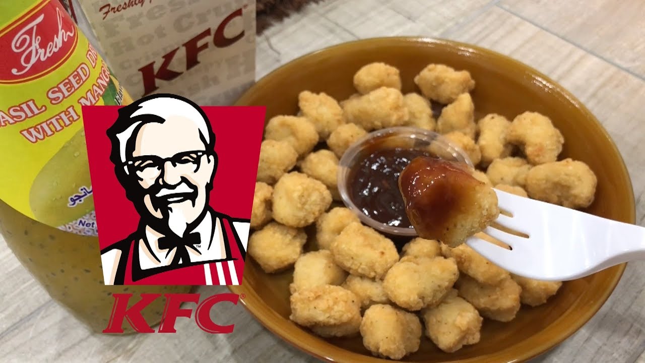 【ASMR】KFC Spicy CHICKEN POPCORN with BBQ SAUCE ~ Relaxing Eating Sounds ...